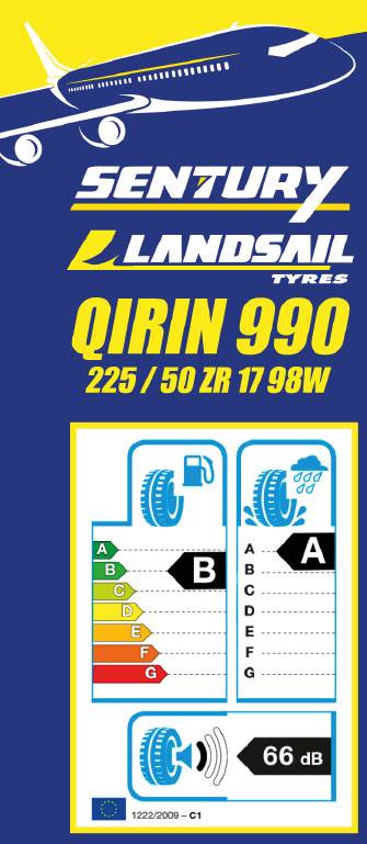 LANDSAIL 225/45 ZR18 TL 95W SENTURY/LS QIRIN 990 XL PNEUMATICO VETTURA